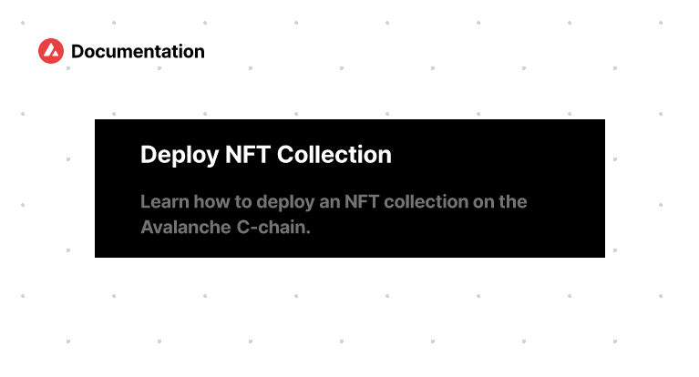 Deploy Nft Collection Avalanche Builder Hub 